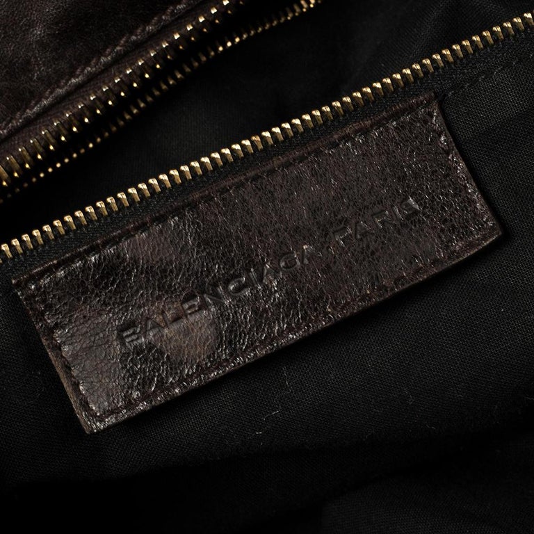 Balenciaga Castagna Leather GGH Brief Bag at 1stDibs