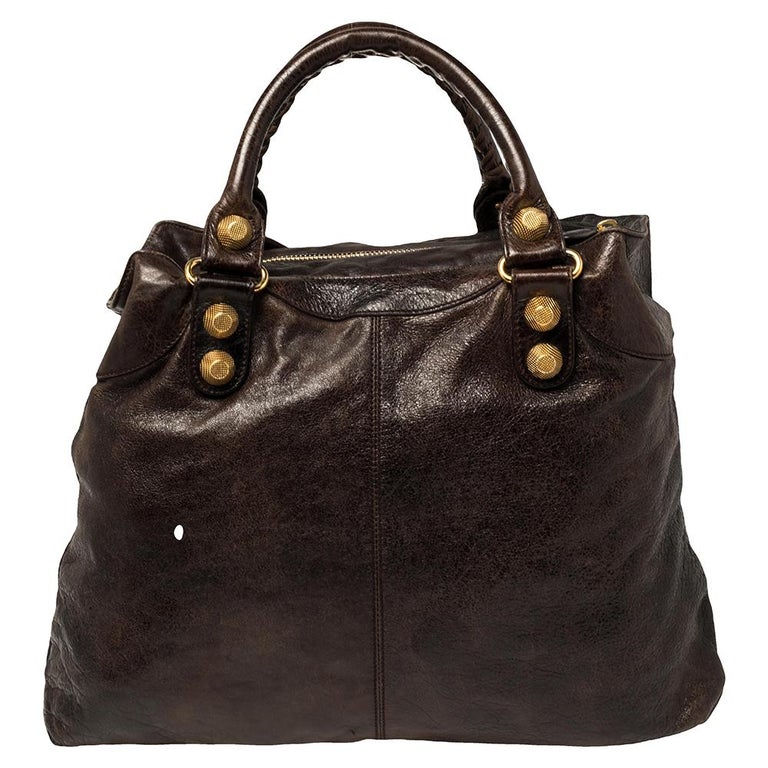 Balenciaga Castagna Leather GGH Brief Bag at 1stDibs