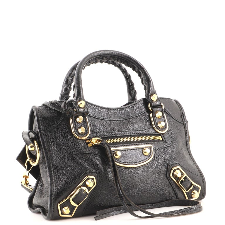 Balenciaga City Classic Metallic Edge Bag Leather Mini For Sale at 1stDibs