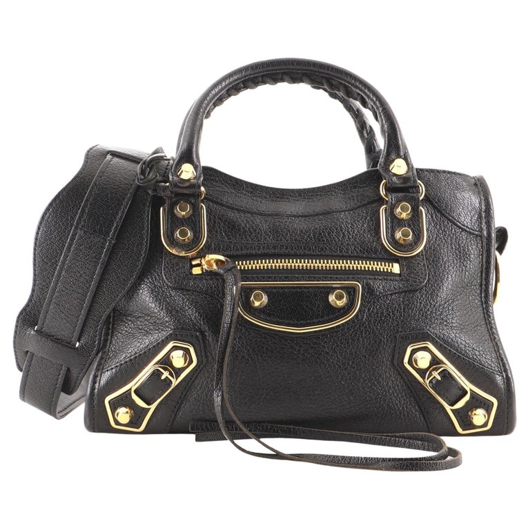 Balenciaga City Classic Metallic Edge Bag Leather Mini For Sale at 1stDibs