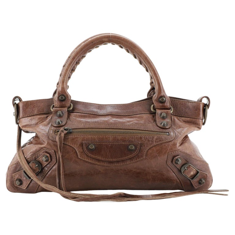 Balenciaga First Classic Studs Bag Leather For Sale at 1stDibs