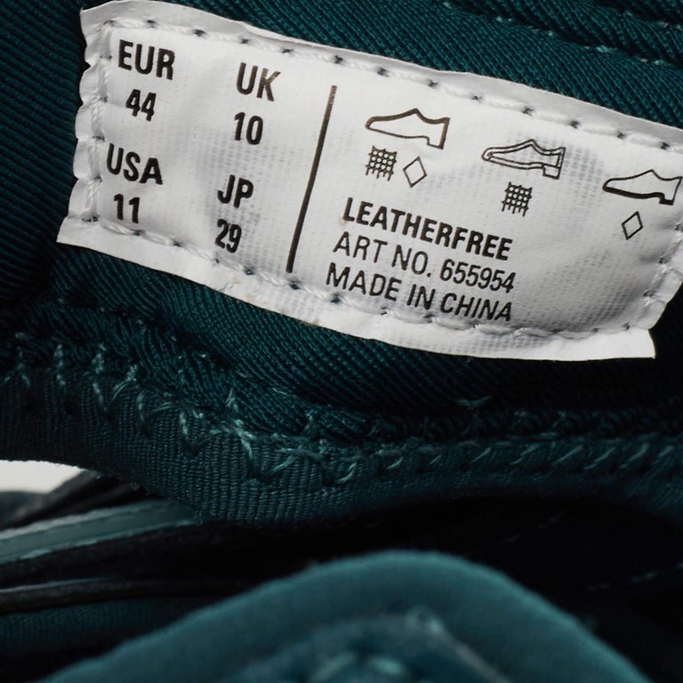 Balenciaga Green Rubber and Leather Track Strap Sandals Size 44 For ...