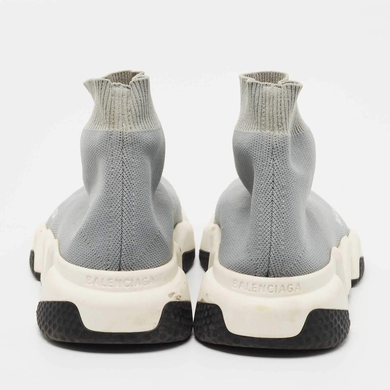 Balenciaga Grey Knit Fabric Speed Trainer Sneakers Size 36 For Sale at ...