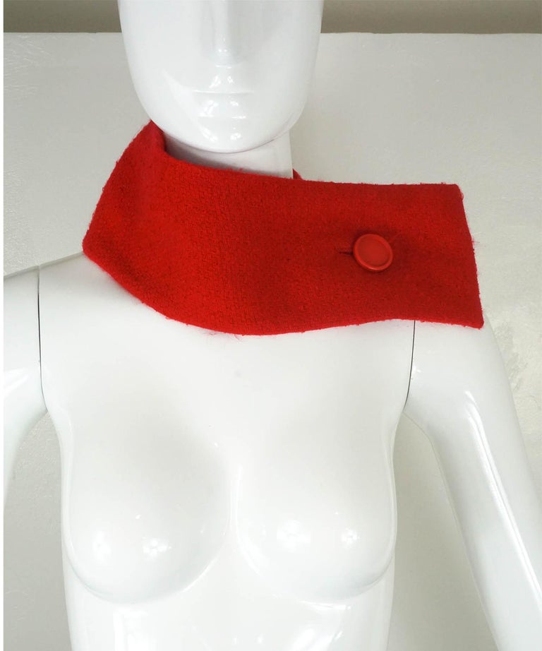 Balenciaga Haute Couture Red Wool Boucle 3 Piece "Boxy Suit" Vintage ...