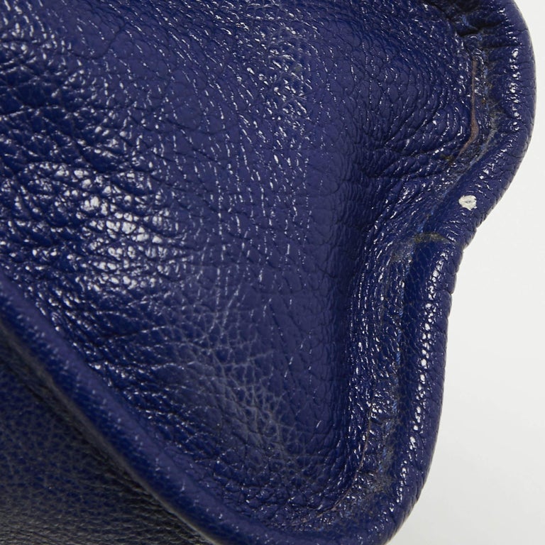 Balenciaga Indigo Leather Mini Classic Metallic Edge City Bag For Sale ...