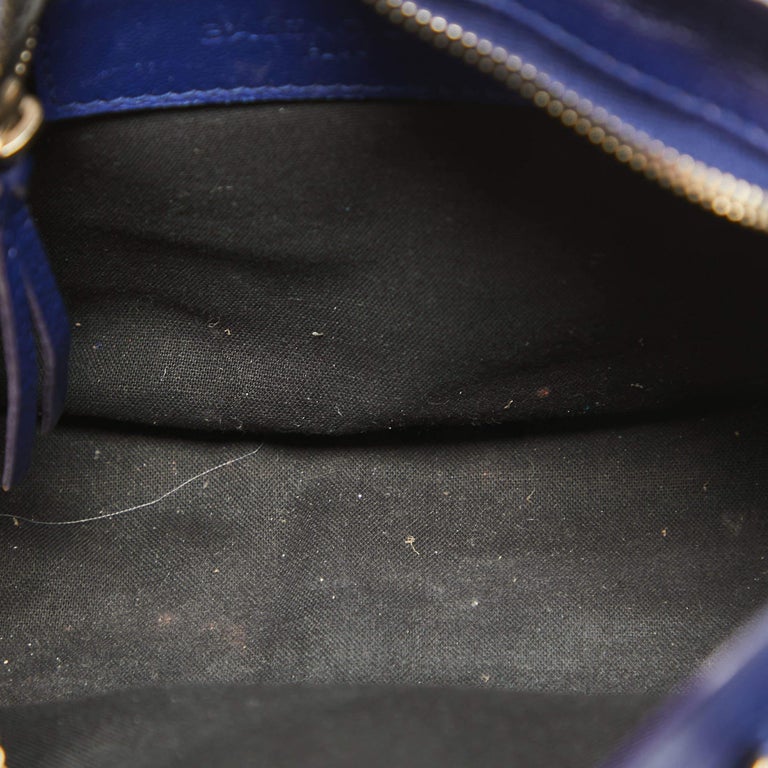 Balenciaga Indigo Leather Mini Classic Metallic Edge City Bag For Sale ...