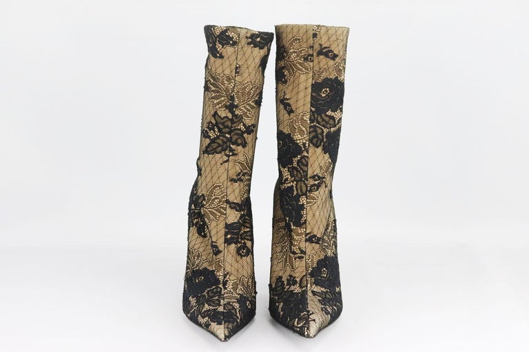 Balenciaga Knife Stretch Lace Ankle Boots Eu 38 Uk 5 Us 8 For Sale at ...