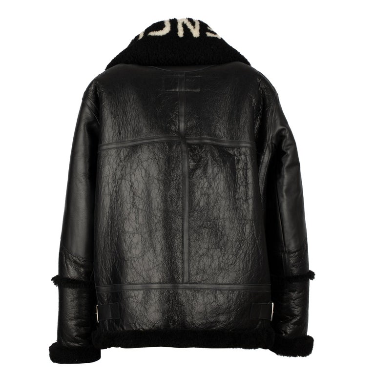 Balenciaga Le Bombardier Black Leather Biker Jacket 38 FR For Sale at 1stDibs