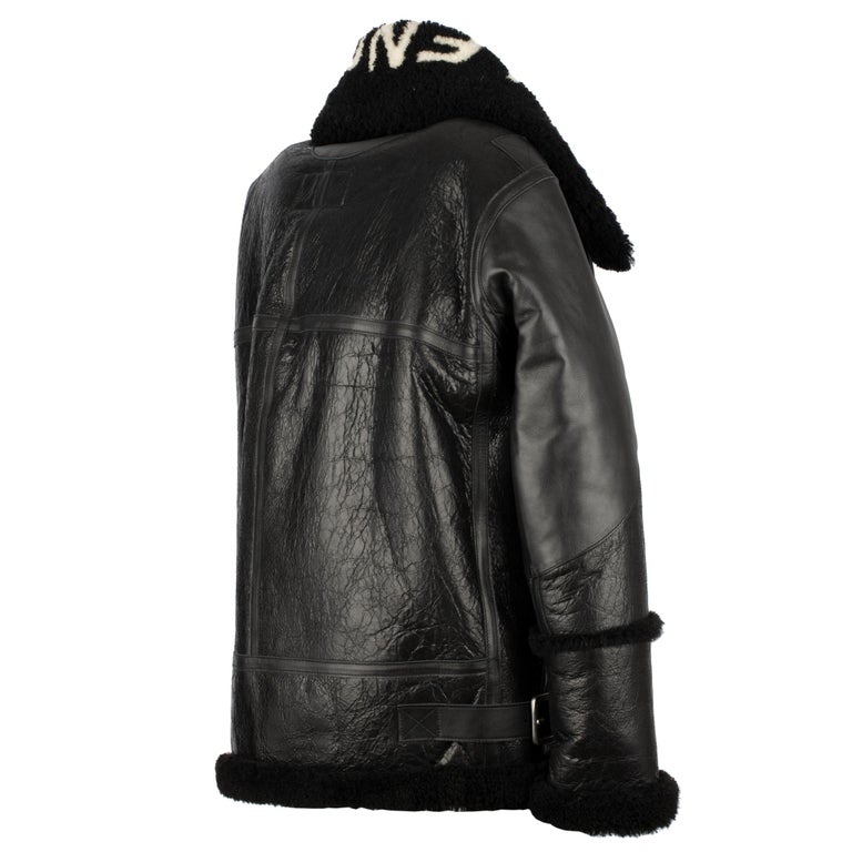 Balenciaga Le Bombardier Black Leather Biker Jacket 38 FR For Sale at 1stDibs