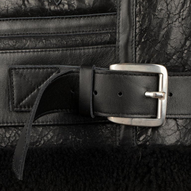 Balenciaga Le Bombardier Black Leather Biker Jacket 38 FR For Sale at 1stDibs
