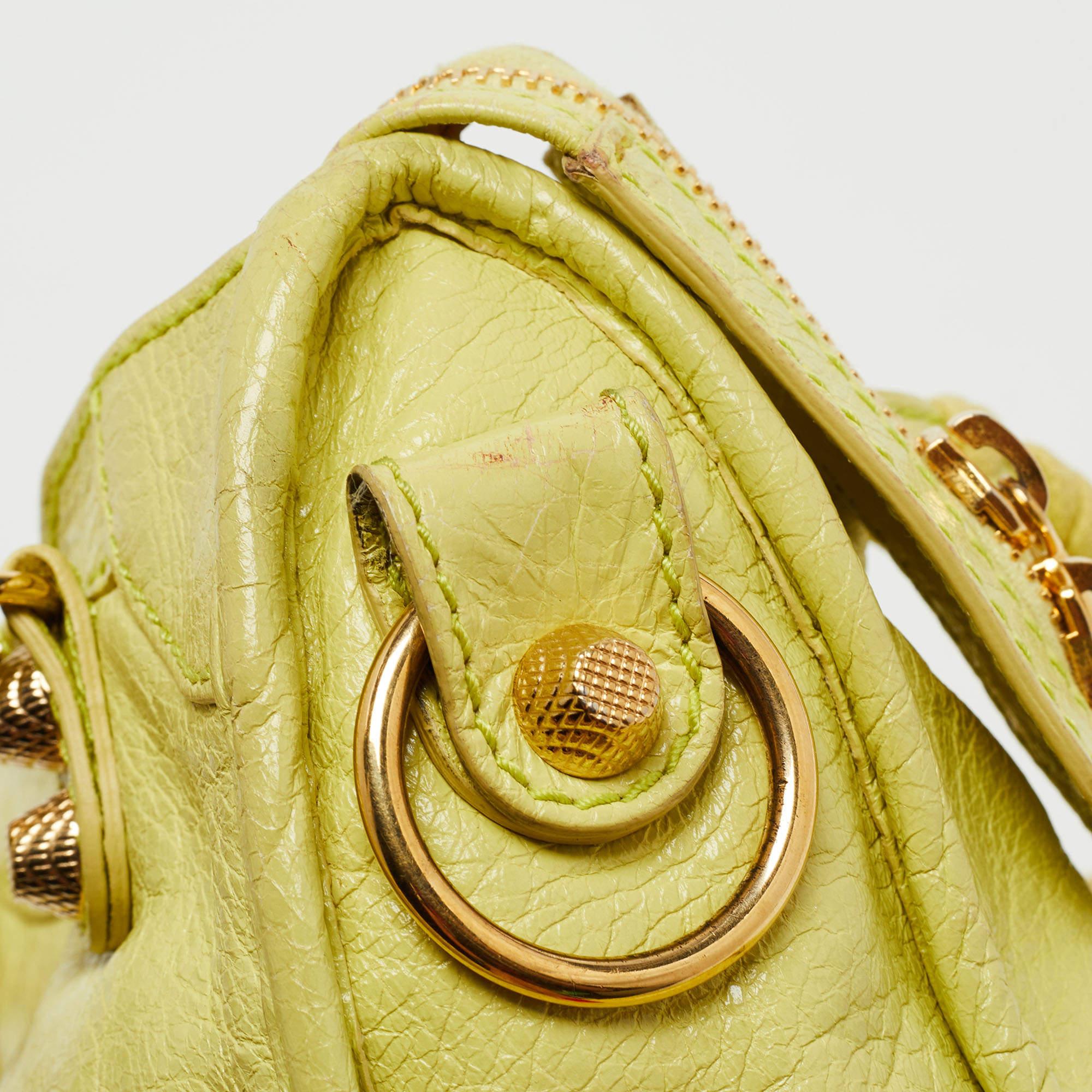 Balenciaga Light Green Leather Mini Classic City Tote For Sale at 1stDibs