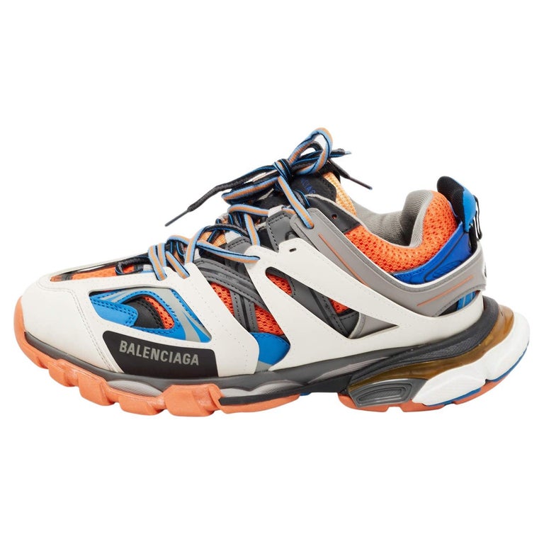 Balenciaga Multicolor Mesh and Leather Track Sneakers Size 44 For Sale at 1stDibs
