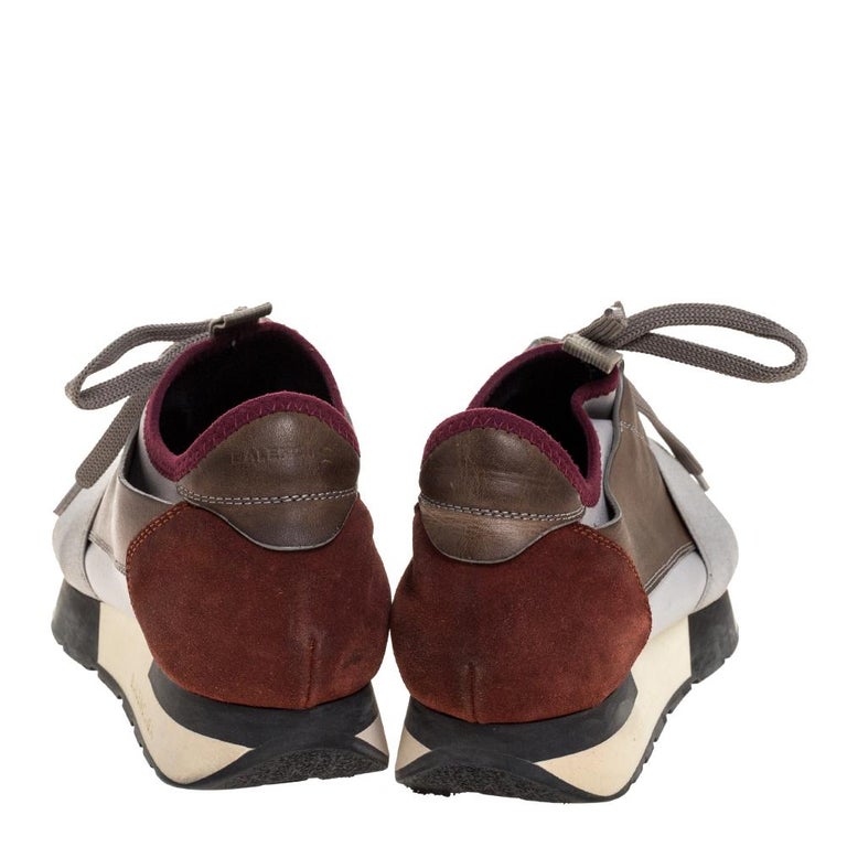 Balenciaga Multicolor Mesh,Leather And Suede Race Runners Sneakers Size ...