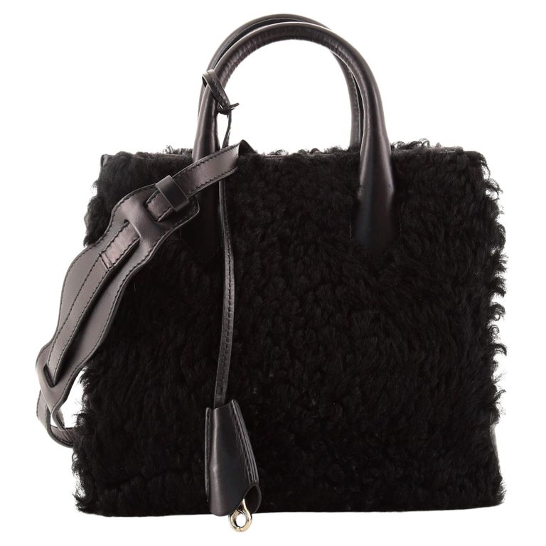 Balenciaga Padlock Nude Work Tote Shearling with Leather XS For Sale at ...