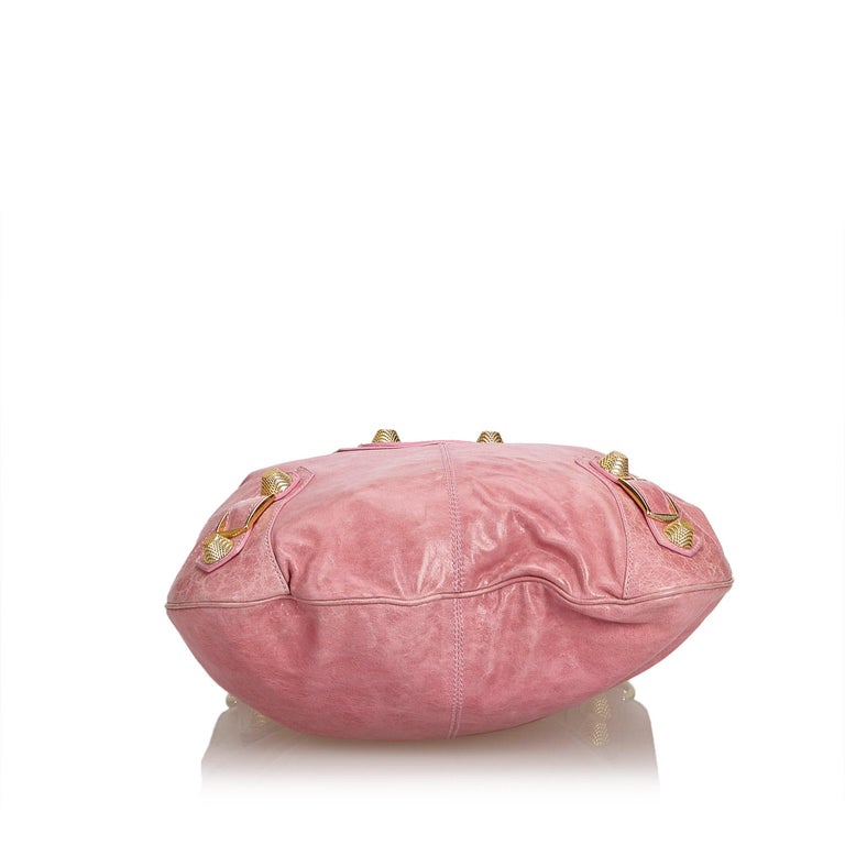 Balenciaga Pink Leather Motocross Giant 21 Slim Hobo France w/ Dust ...