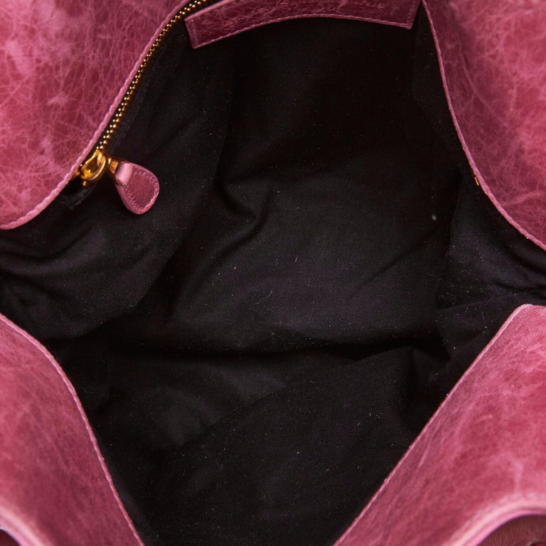Balenciaga Pink Leather Motocross Giant 21 Slim Hobo France w/ Dust ...