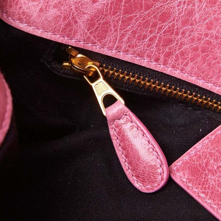 Balenciaga Pink Leather Motocross Giant 21 Slim Hobo France w/ Dust ...