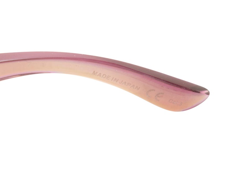 Balenciaga Purple and Multicolor Iridescent Mono Shield Sunglasses For ...