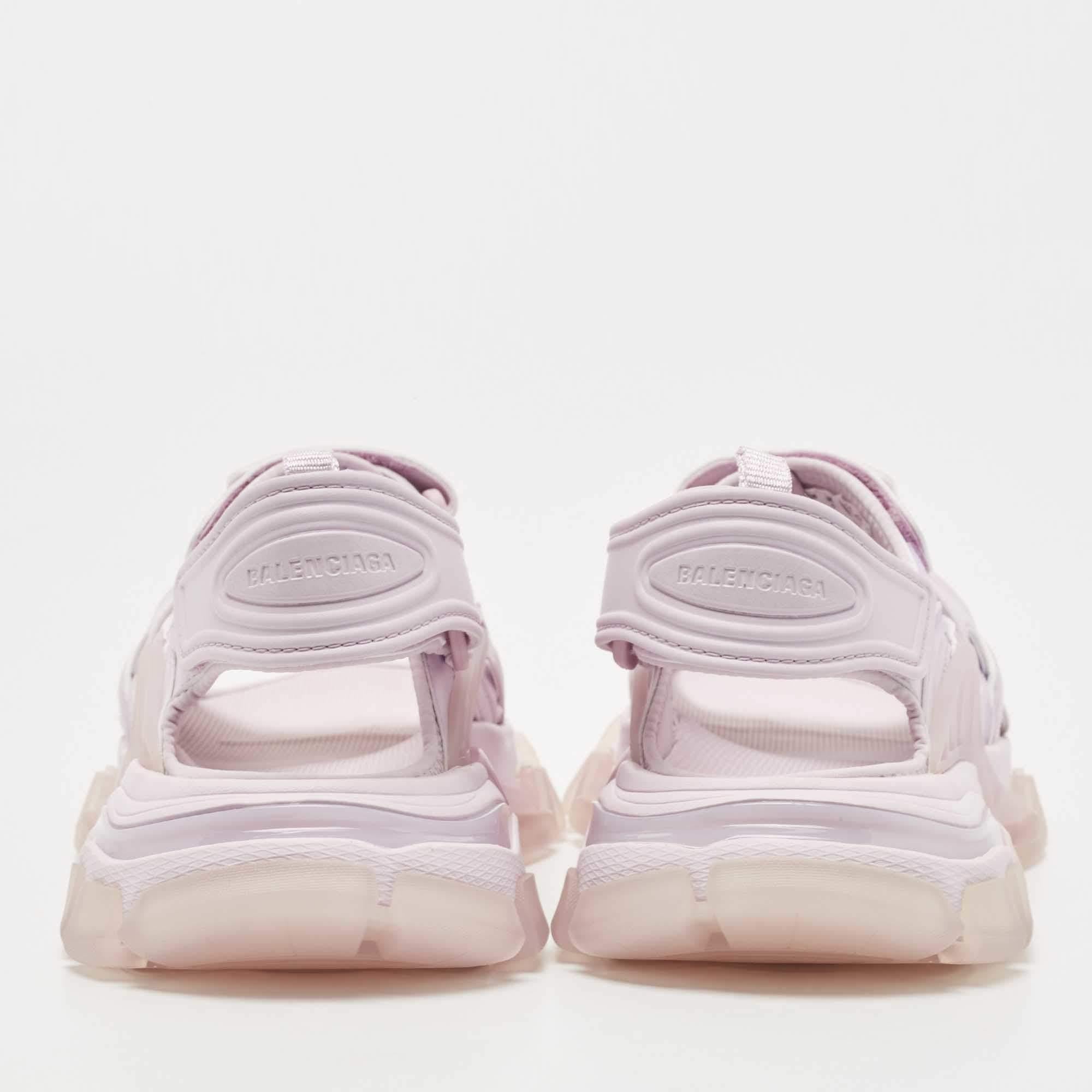 Balenciaga Purple Rubber Track Slingback Sandals Size 38 For Sale at ...