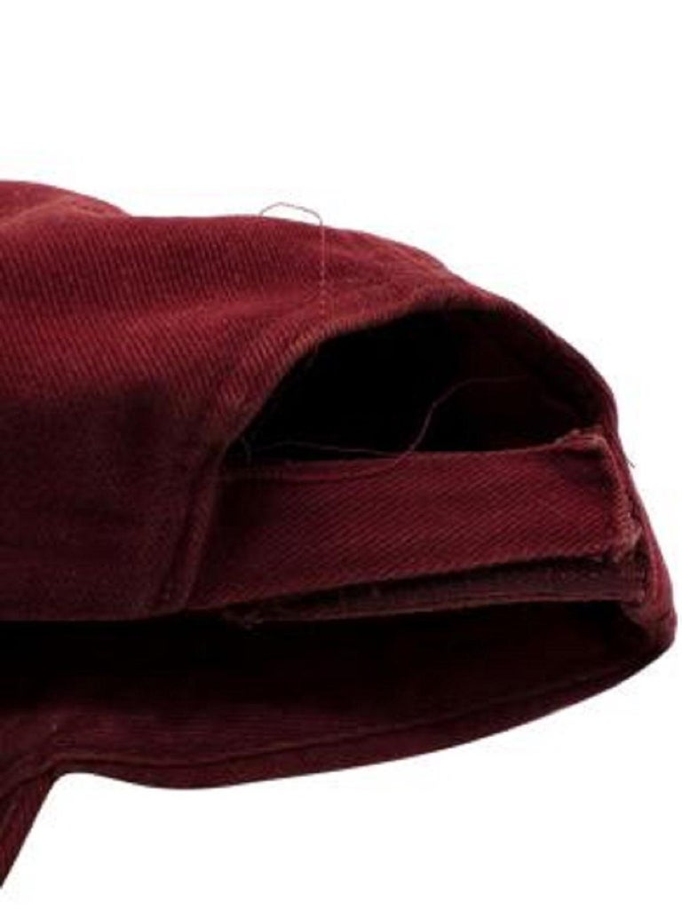 Balenciaga Red Cotton Logo Embroidered Baseball Cap For Sale at 1stDibs