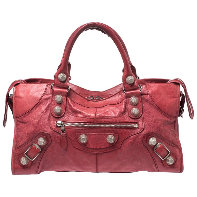Balenciaga Red Leather GSH Part Time Bag For Sale at 1stDibs ...