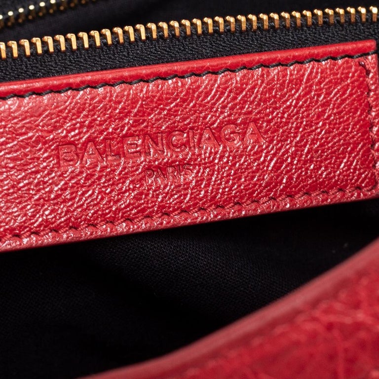 Balenciaga Red Leather Small Classic City Bag at 1stDibs