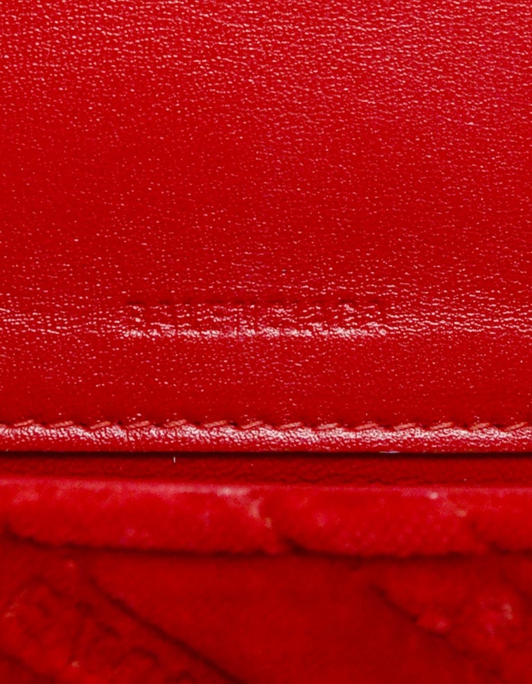 Balenciaga Red Velvet Quilted BB Chain Wallet Crossbody Bag at 1stDibs ...