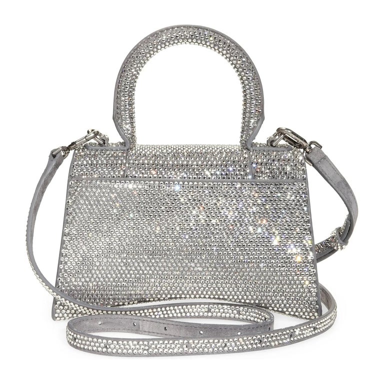 Balenciaga Rhinestones Silver Hourglass XS Handbag at 1stDibs