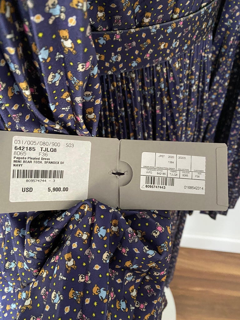 Balenciaga Runway 2020 Teddy Bear Dress Exaggerated Shoulders NWT For ...