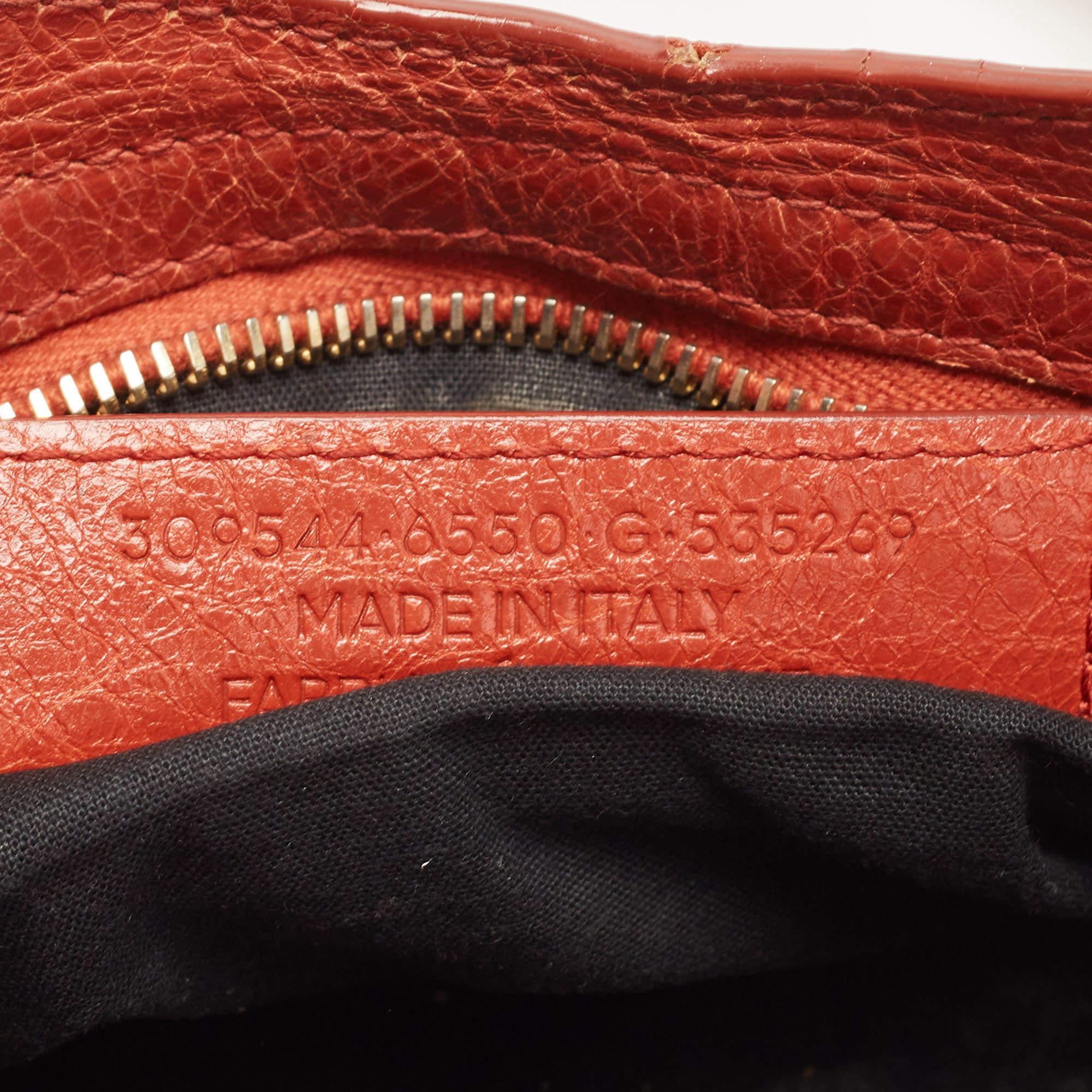 Balenciaga Rust Orange Leather Mini RGH City Bag at 1stDibs
