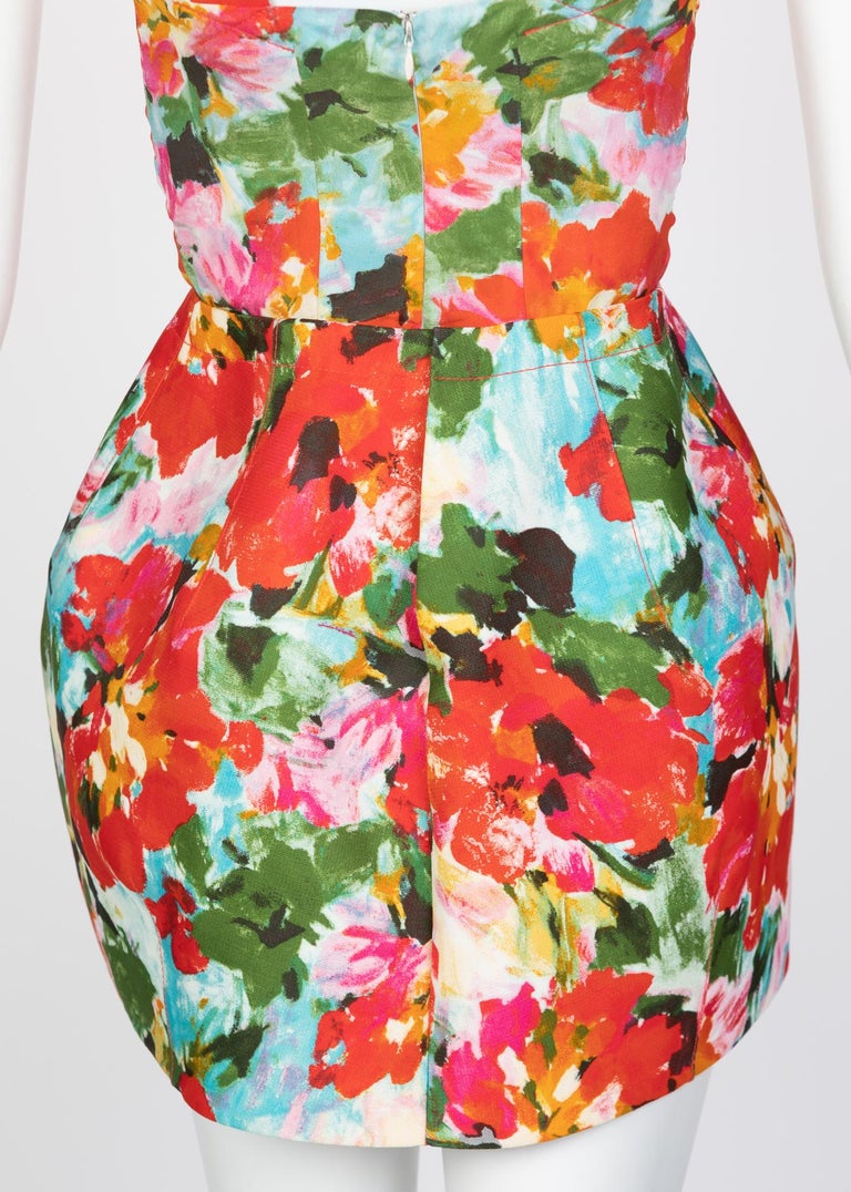 Balenciaga Sculpted Floral Print Mini Dress Runway, 2008 at 1stDibs ...