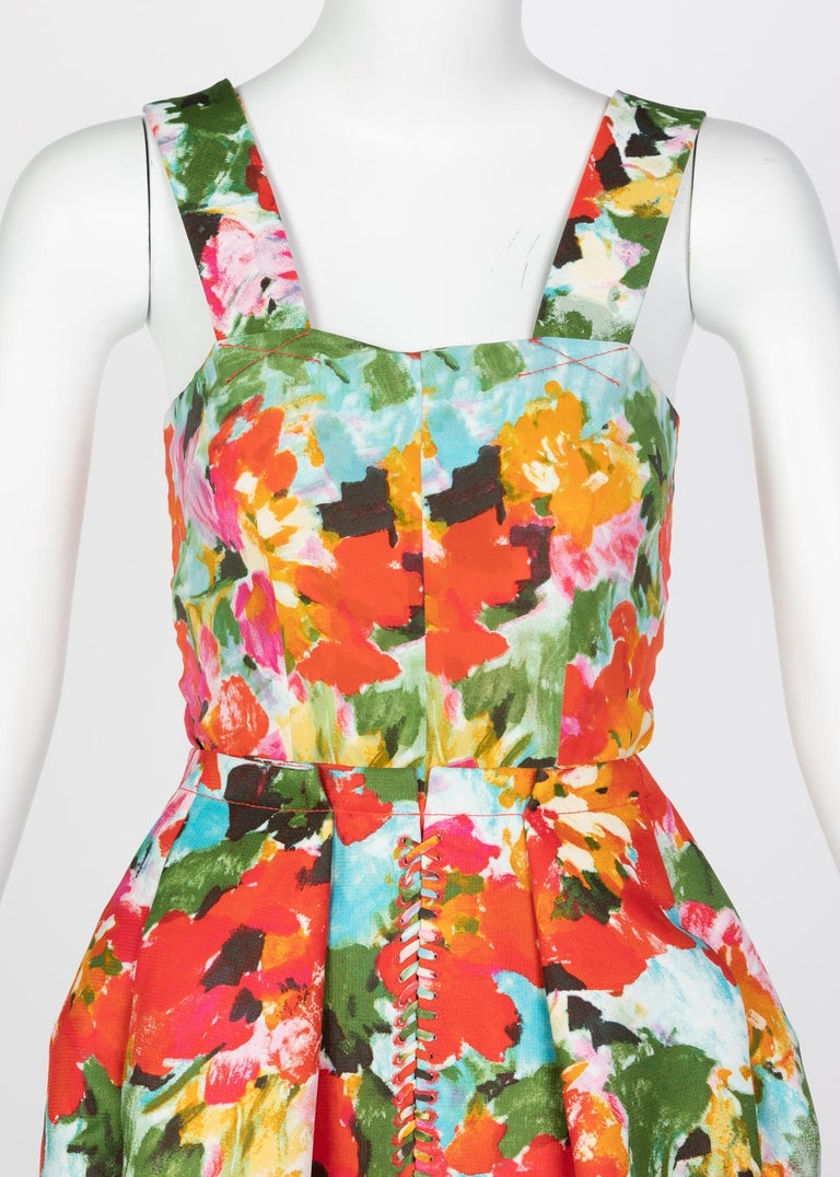 Balenciaga Sculpted Floral Print Mini Dress Runway, 2008 at 1stDibs ...