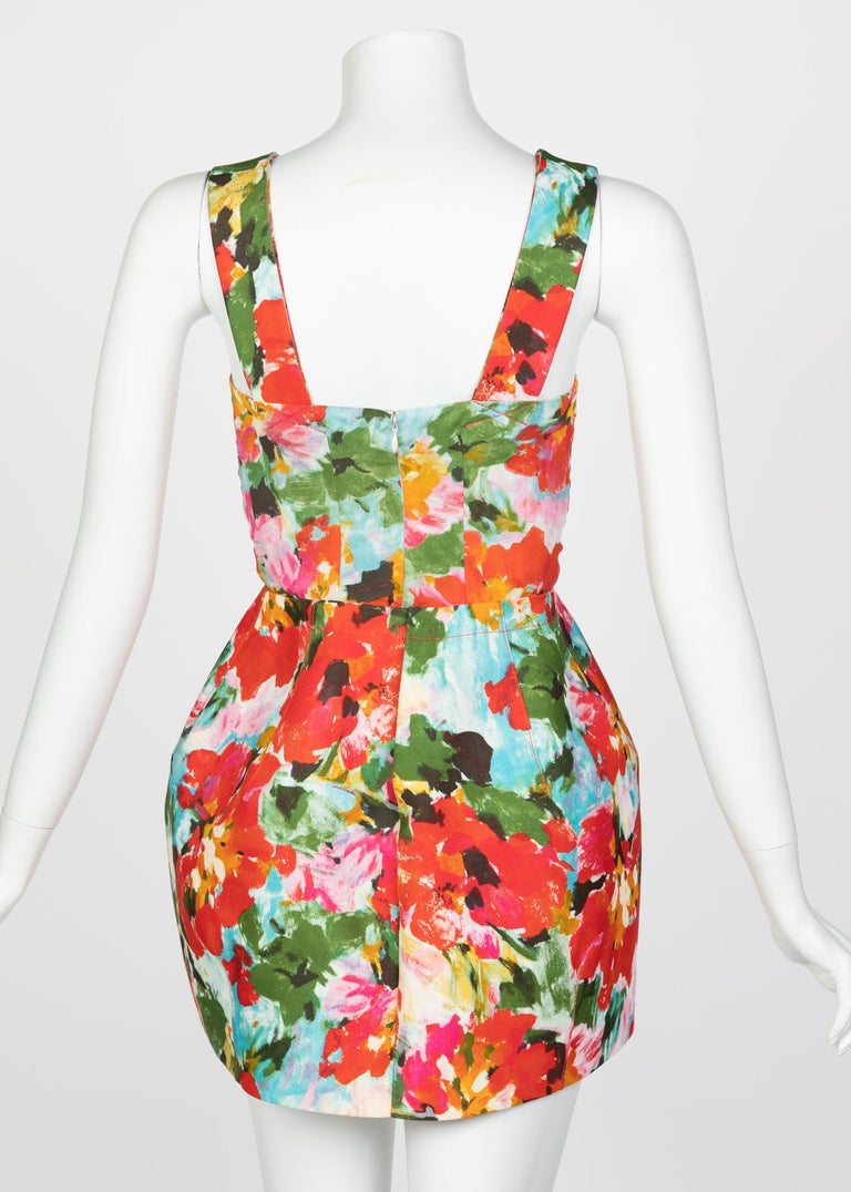Balenciaga Sculpted Floral Print Mini Dress Runway, 2008 at 1stDibs ...