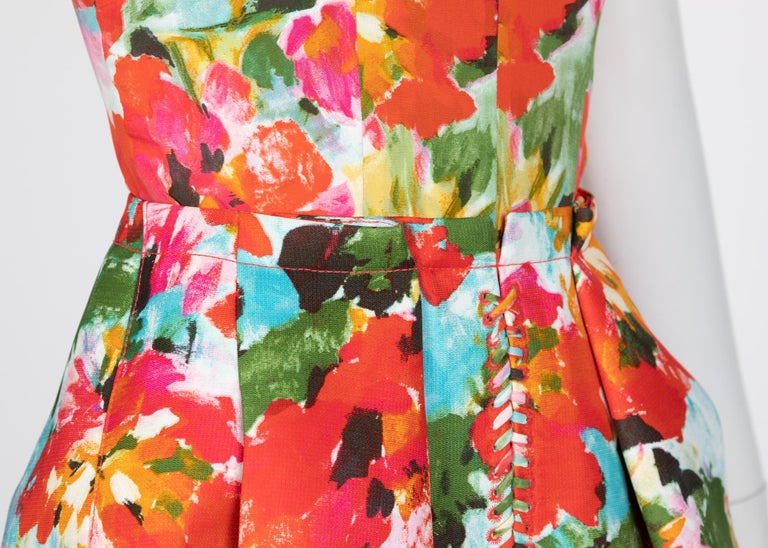 Balenciaga Sculpted Floral Print Mini Dress Runway, 2008 at 1stDibs ...