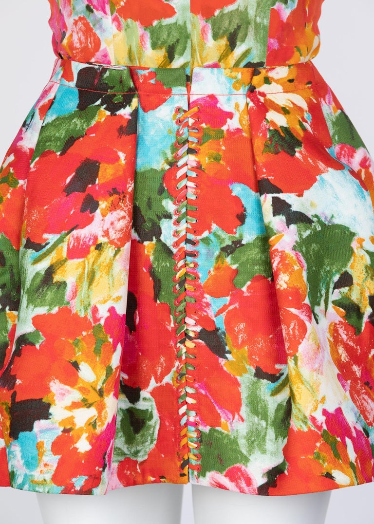 Balenciaga Sculpted Floral Print Mini Dress Runway, 2008 at 1stDibs ...