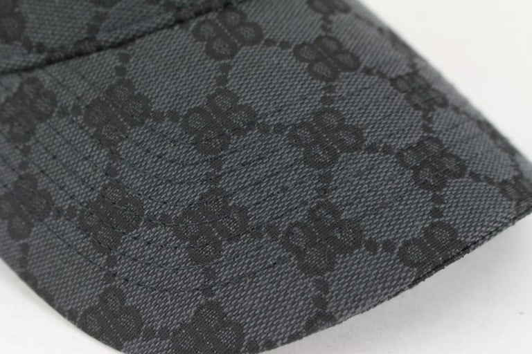 Balenciaga Size Large Black Monogram Hacker Cap Baseball Hat 1118b22 ...