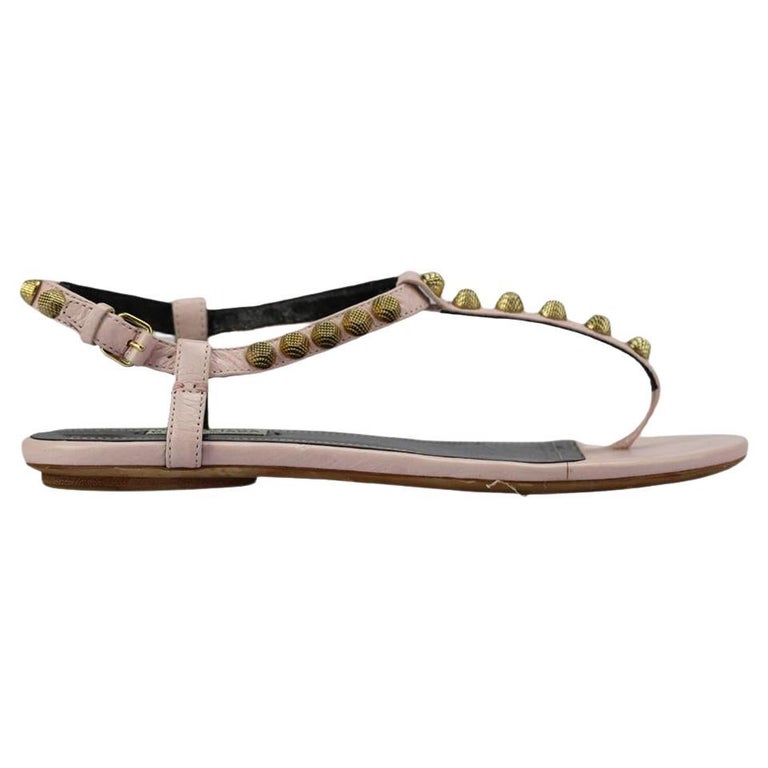 Balenciaga Studded Leather Sandals Eu 38 Uk 5 Us 8 For Sale at 1stDibs