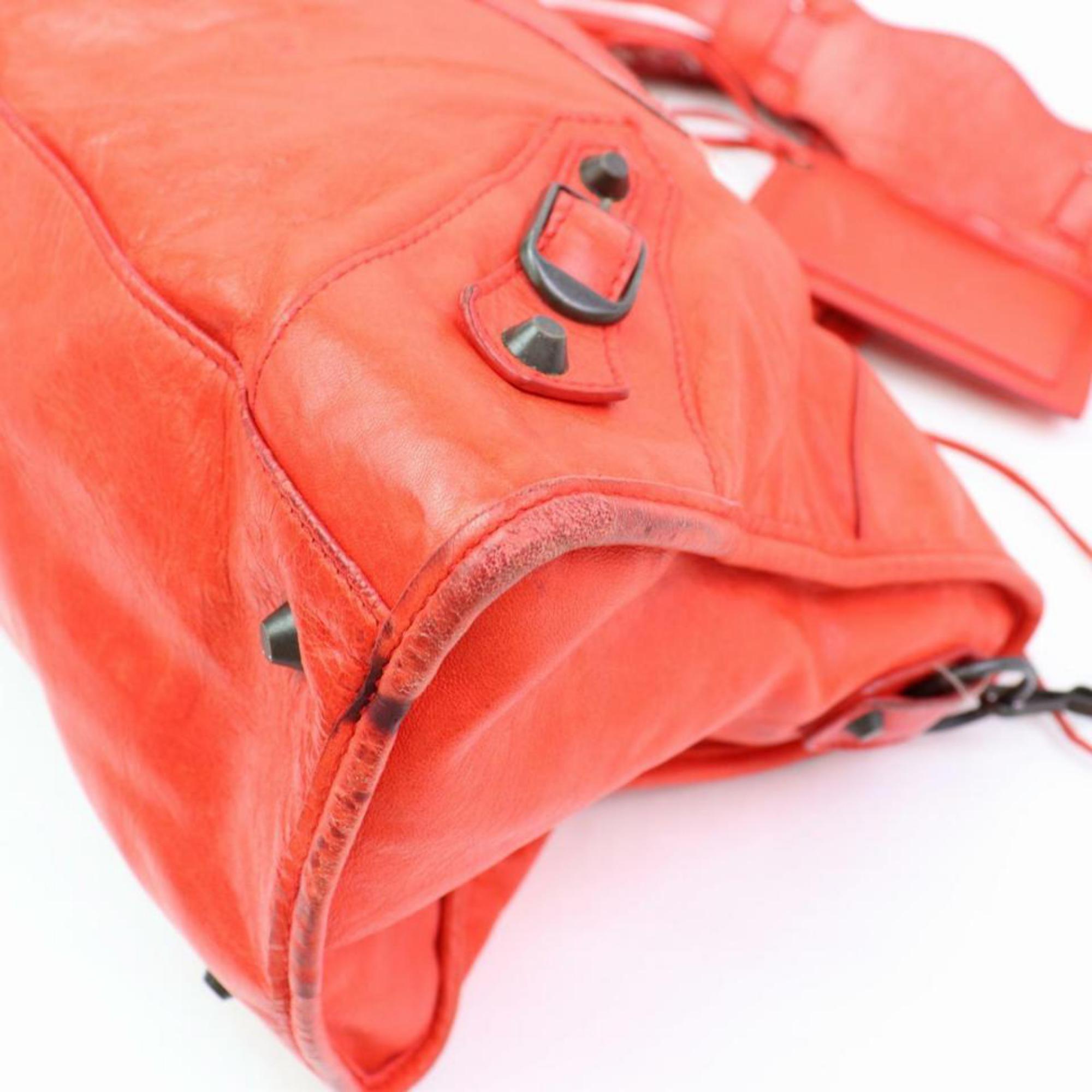 Balenciaga The City 2way 870134 Red Leather Shoulder Bag For Sale at ...