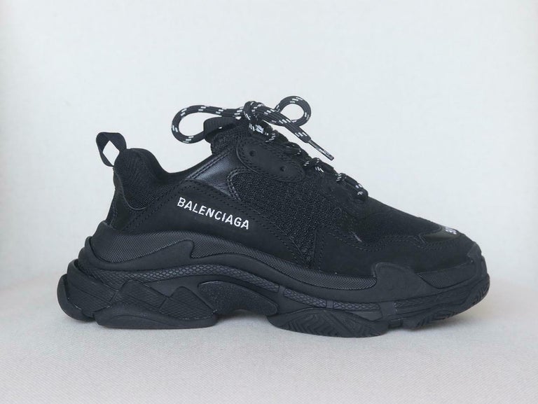 Balenciaga Triple S Suede Leather and Mesh Sneakers at 1stDibs