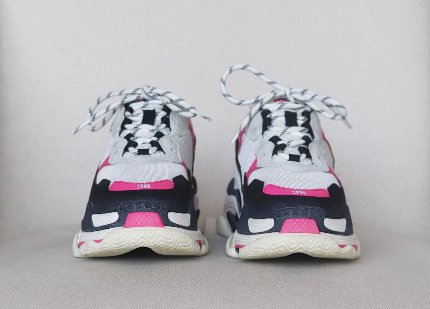 Balenciaga Triple S Suede Leather and Mesh Sneakers at 1stDibs