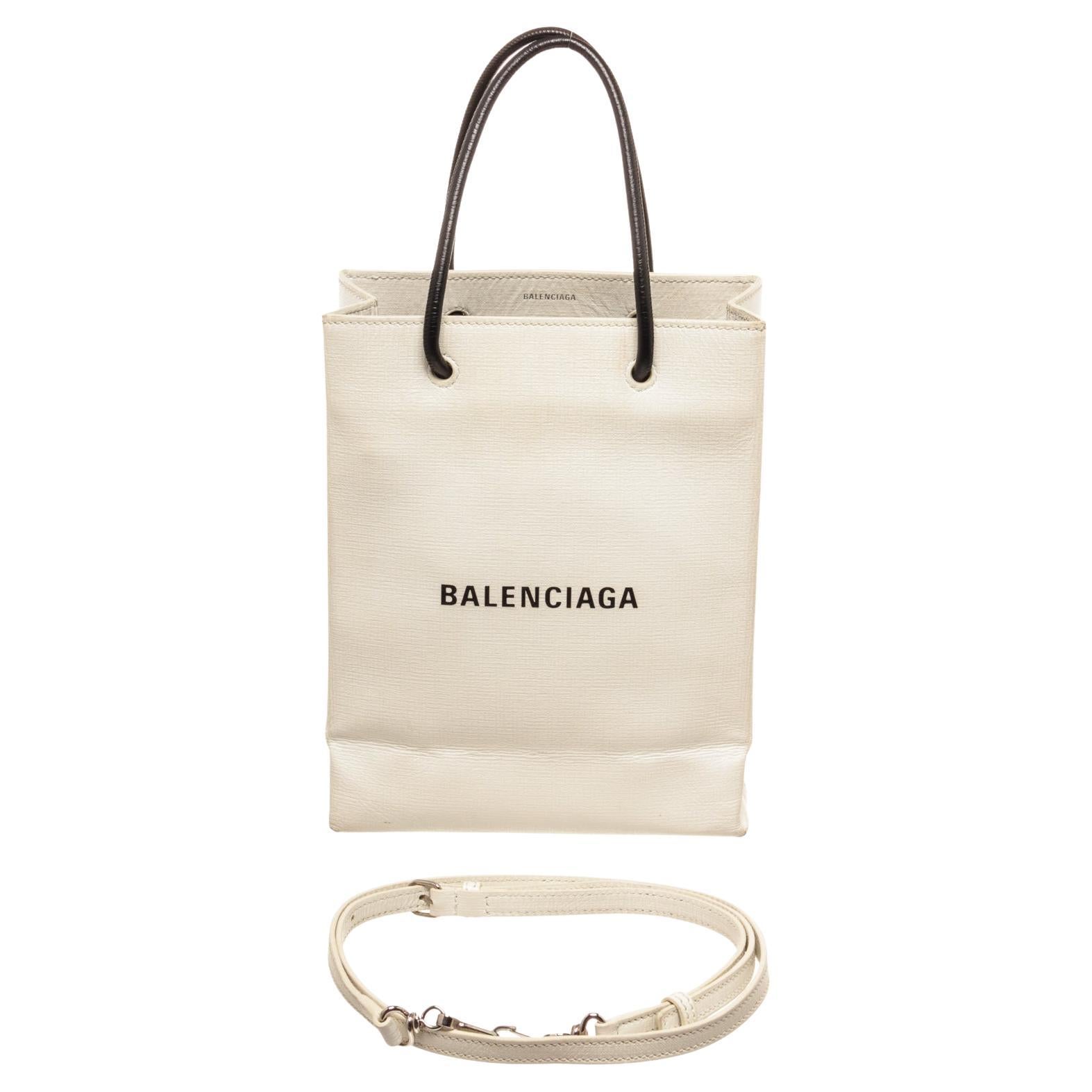 Balenciaga White Leather Bucket Bag at 1stDibs | white leather bucket ...