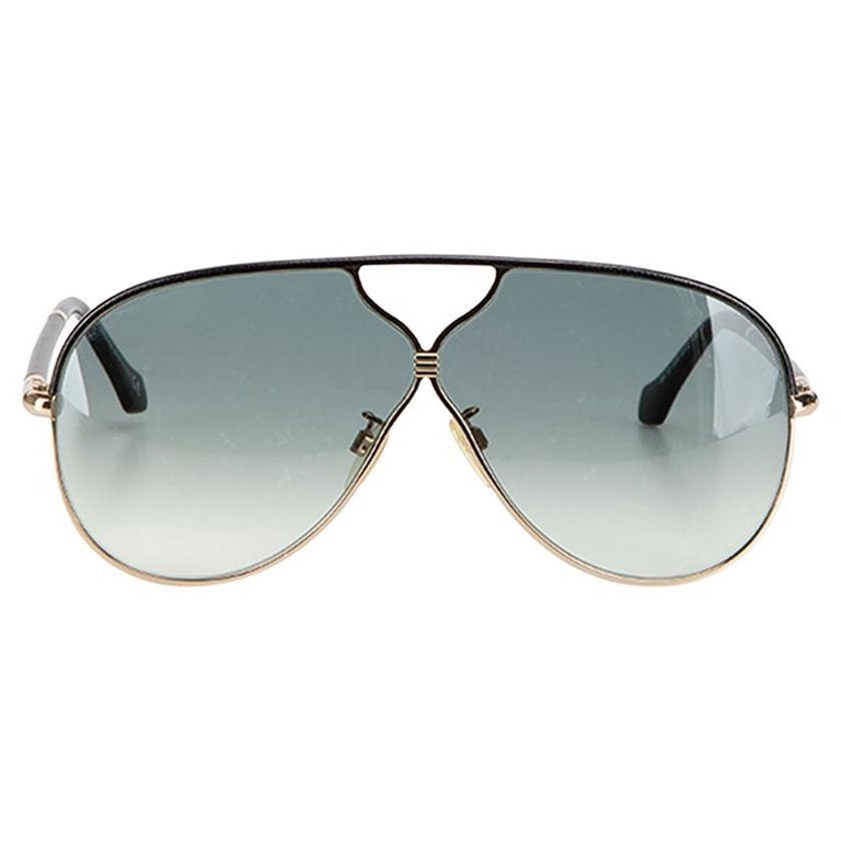 Balenciaga Women's Black Oversized Aviator Sunglasses For Sale at 1stDibs