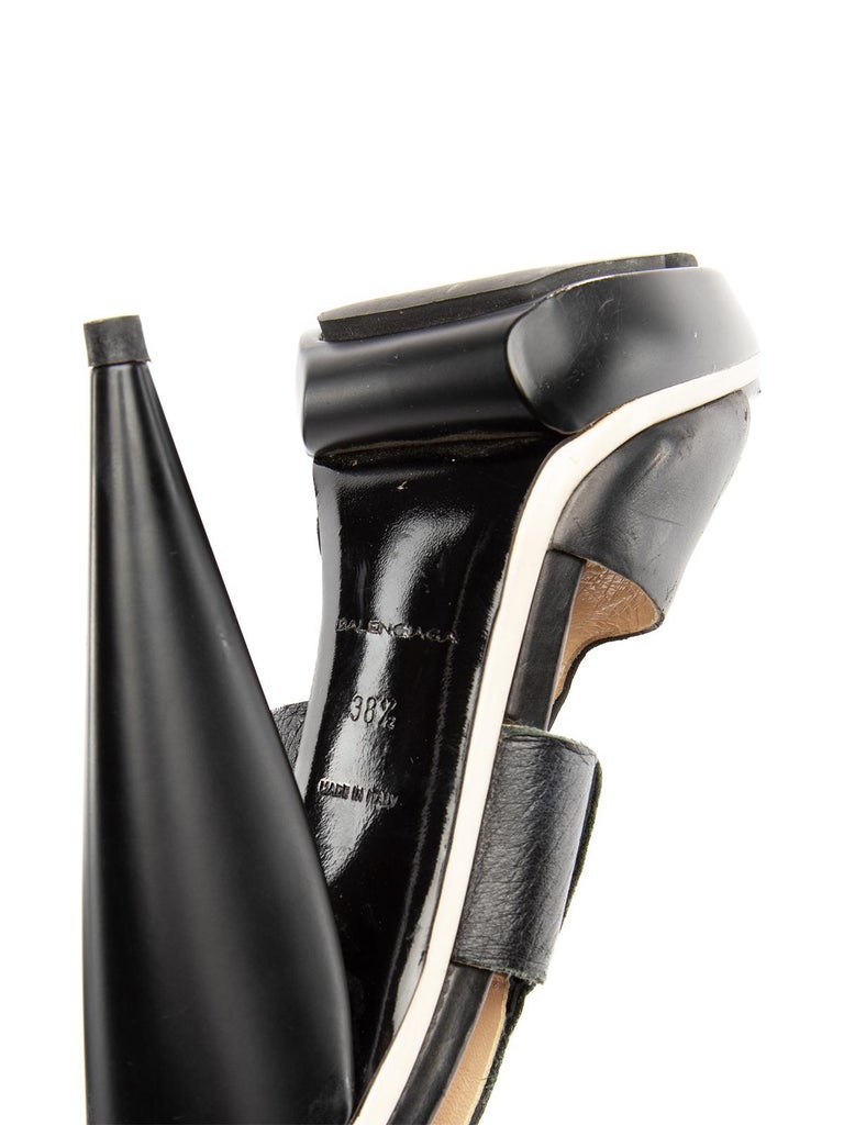 Balenciaga Women's Leather Slingback Heel For Sale at 1stDibs