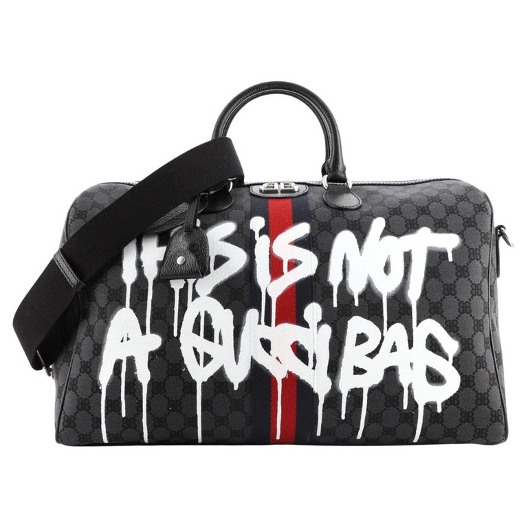 Balenciaga x Gucci The Hacker Project Duffle Bag Graffiti BB Canvas ...
