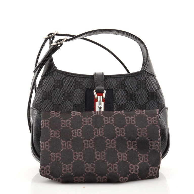 Balenciaga x Gucci The Hacker Project Jackie 1961 Hobo BB Canvas Mini ...