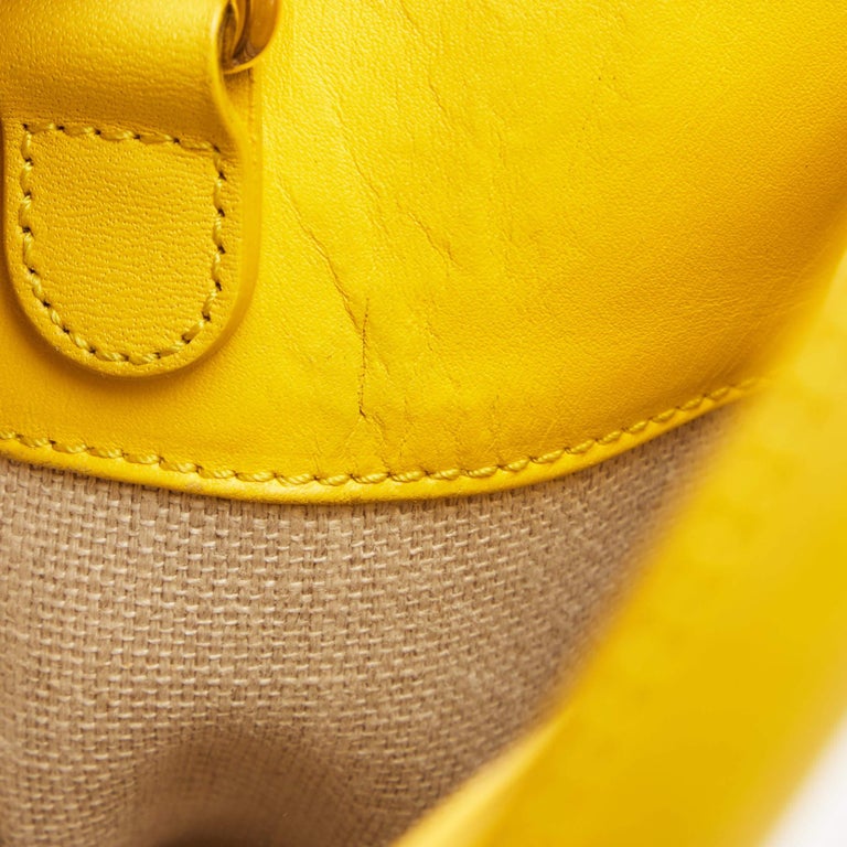 Balenciaga Yellow Leather Padlock All Afternoon Tote For Sale at 1stDibs