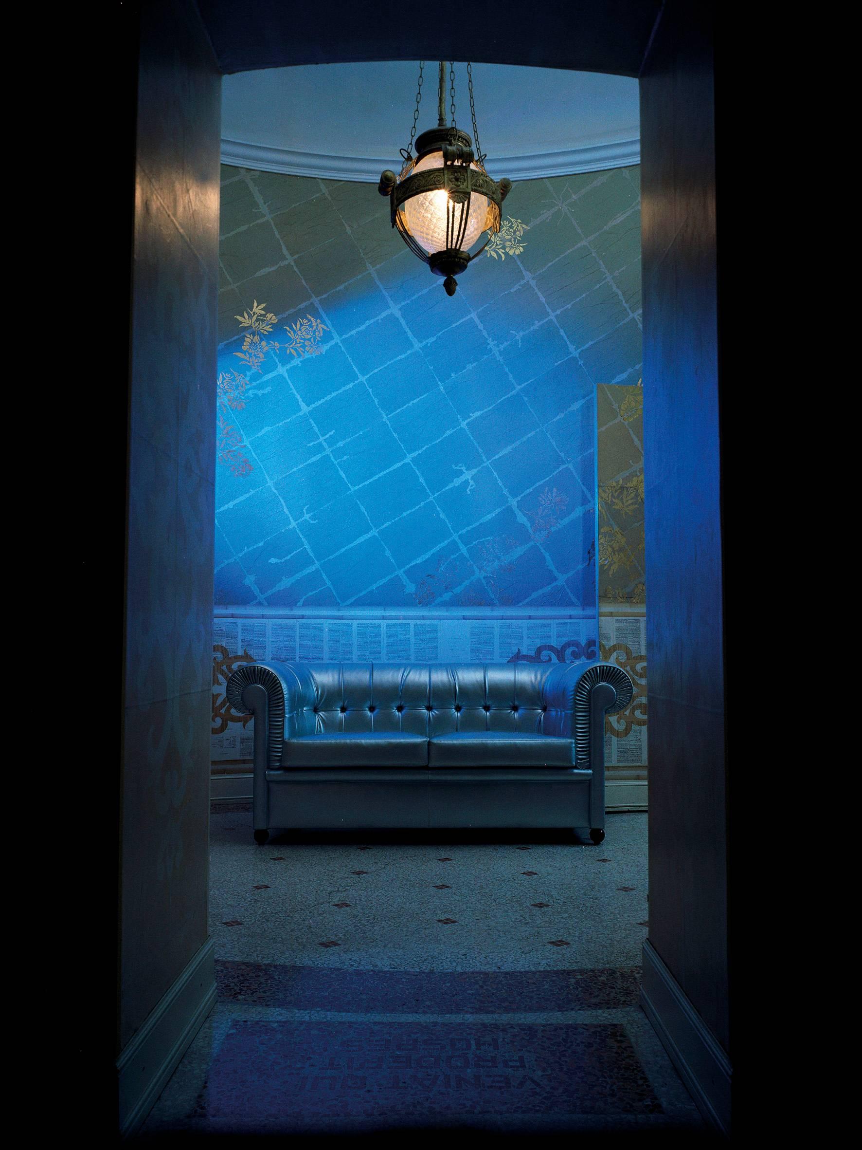 Baleri Italia Bristol Armchair in Red Leather by Enrico Baleri For Sale ...