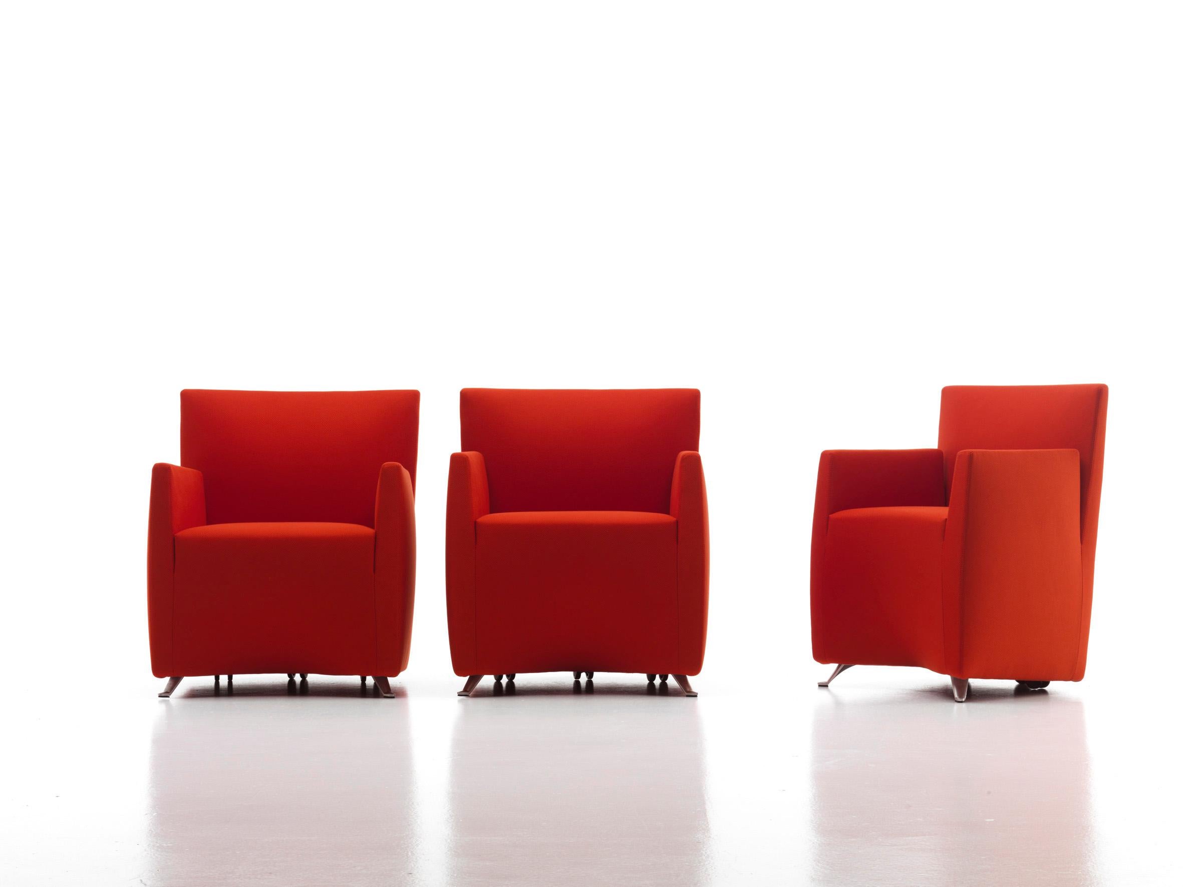 Baleri Italia Caprichair Armchair in Red Fabric by Hannes Wettstein For ...