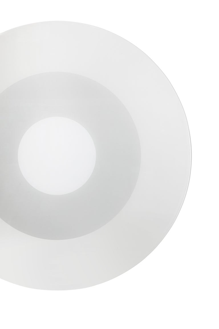 Baleri Italia Roundel Table, White Lacquer and Glass Top, Claesson ...