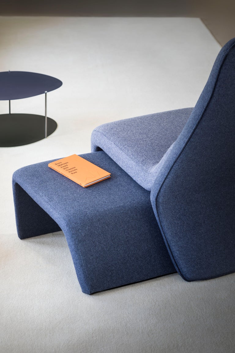 Baleri Italia Tape Chaise Lounge in Blue Fabric, Radice Orlandini ...